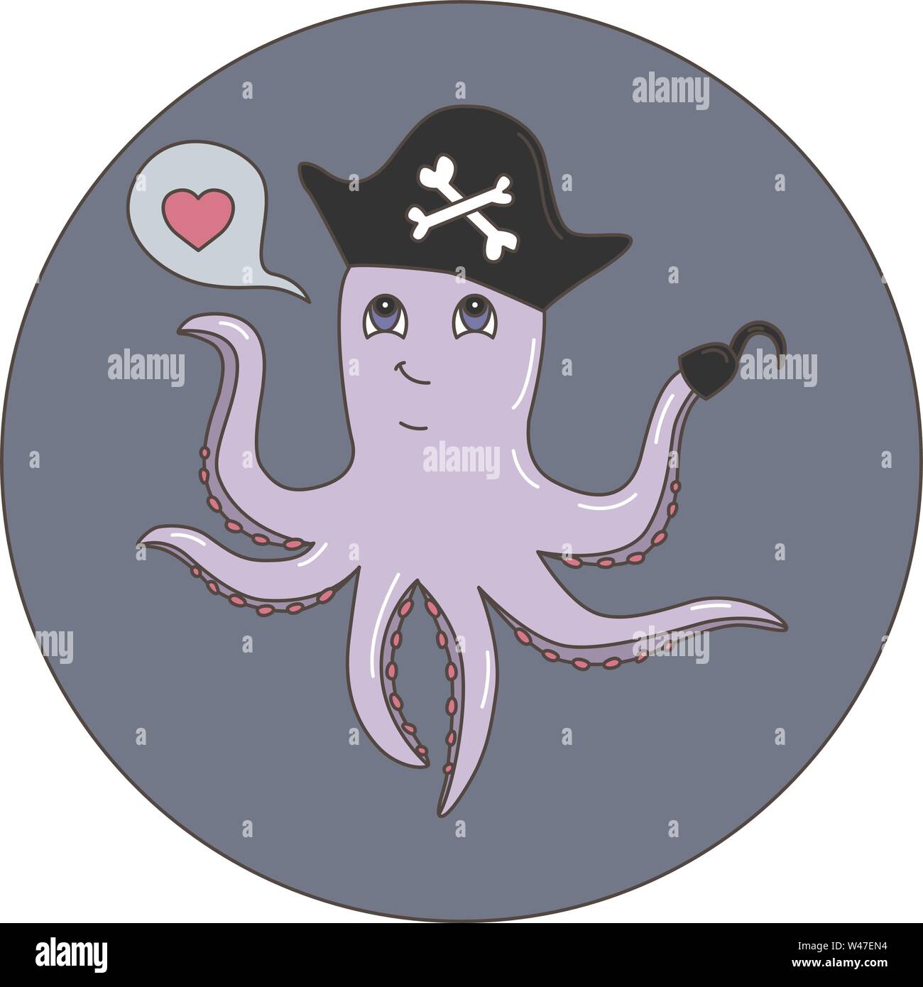 Abbildung: ein Cartoon Octopus. Vector Illustration Stock-Vektorgrafik ...
