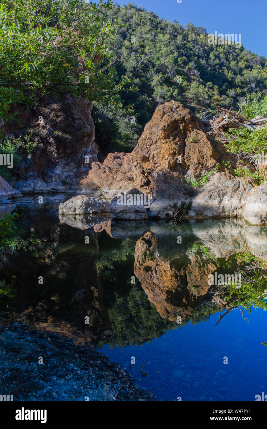 Rote Felsen schwimmen Loch, Santa Ynez Fluss, Los Padres National ...