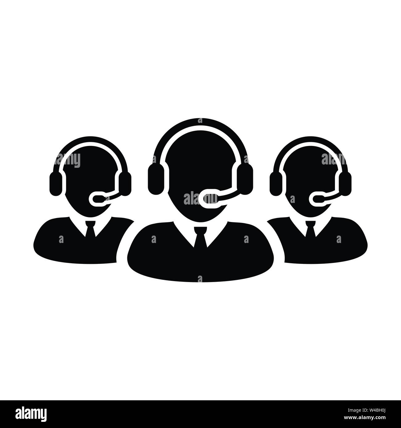 Customer Experience Icon Vector männlich Business Support Person Profil ...