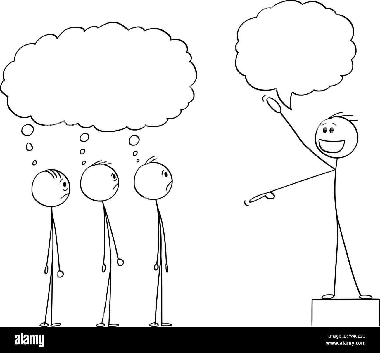 Vektor cartoon Strichmännchen Zeichnung konzeptuelle Darstellung von ...