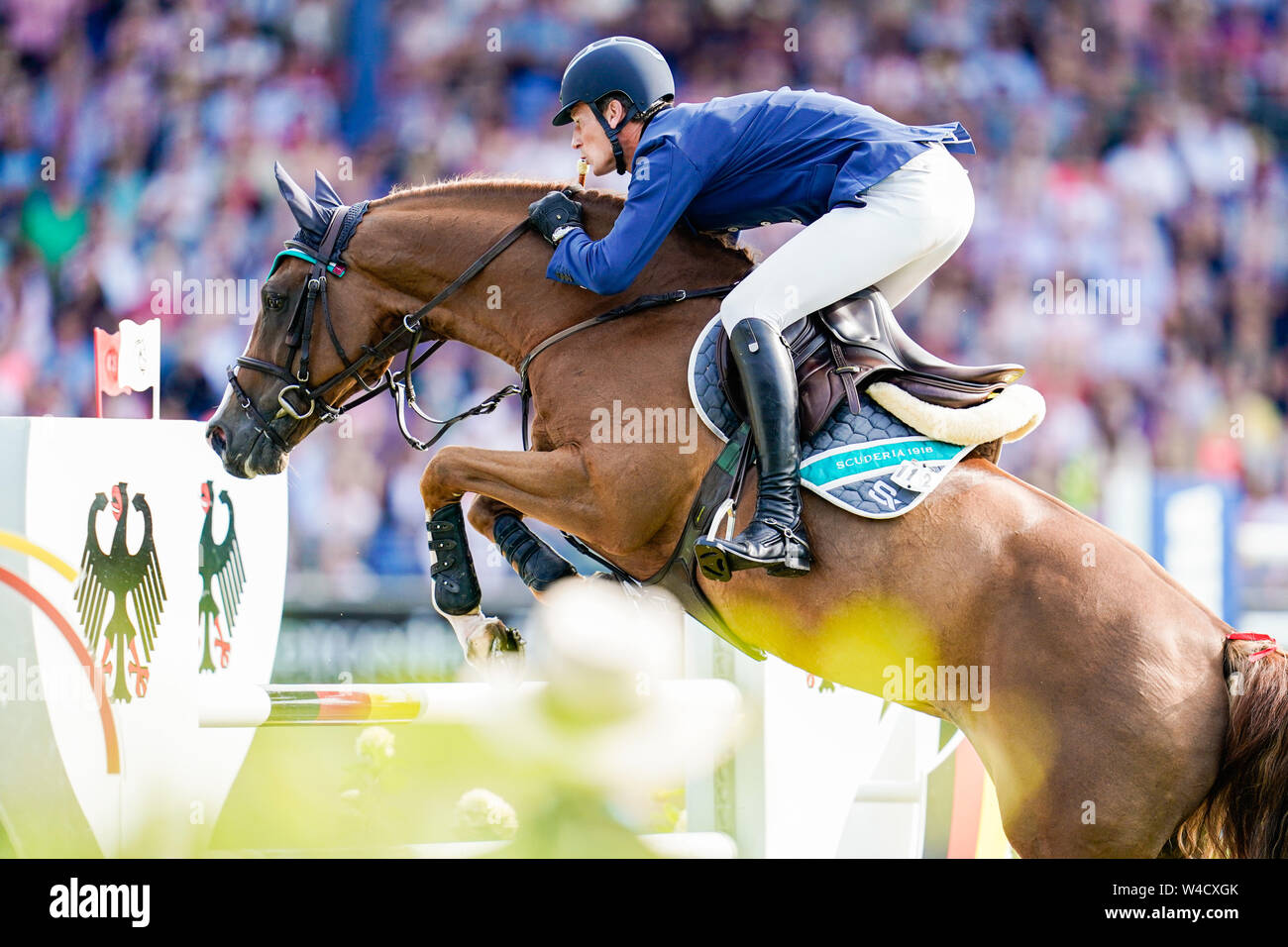 21 Juli 2019, Nordrhein-Westfalen, Aachen: Pferdesport, CHIO, springen ...