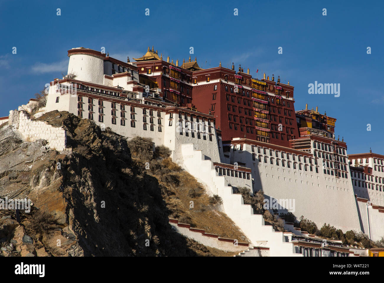 China, Tibet, Lhasa, der Potala Palast gegründet ca. 1645 AD und war ...