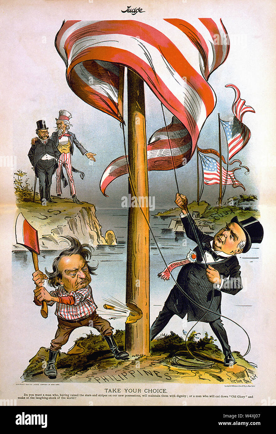 'Ihre Wahl', William McKinley die US-Flagge in den Philippinen, und ...