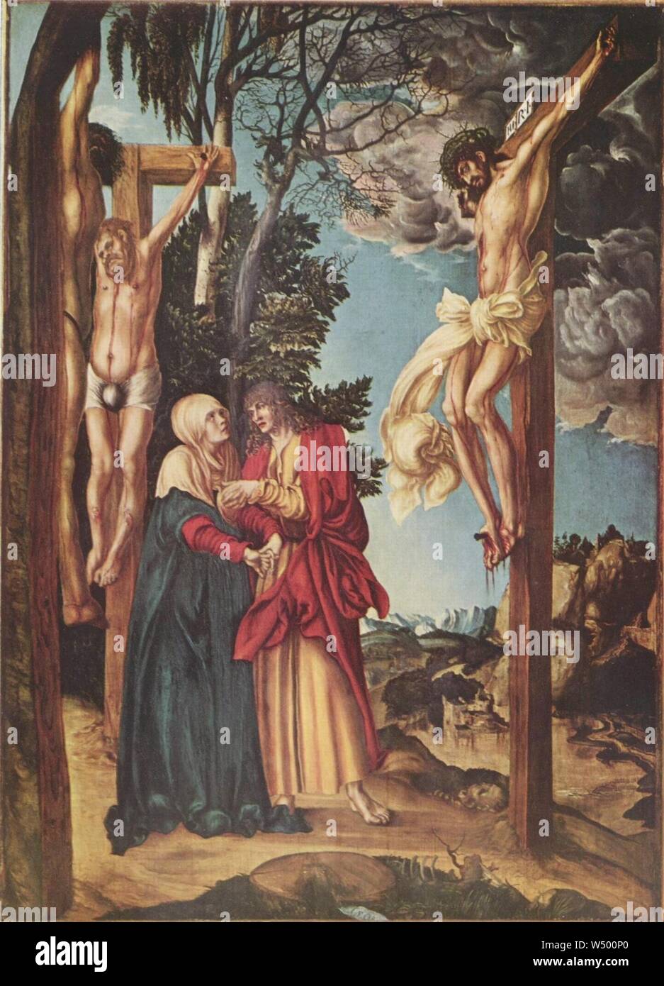 Lucas Cranach d. Ä. - Die Beweinung Christi - Die Schleißheimer Kreuzigung - Alte Pinakothek ...