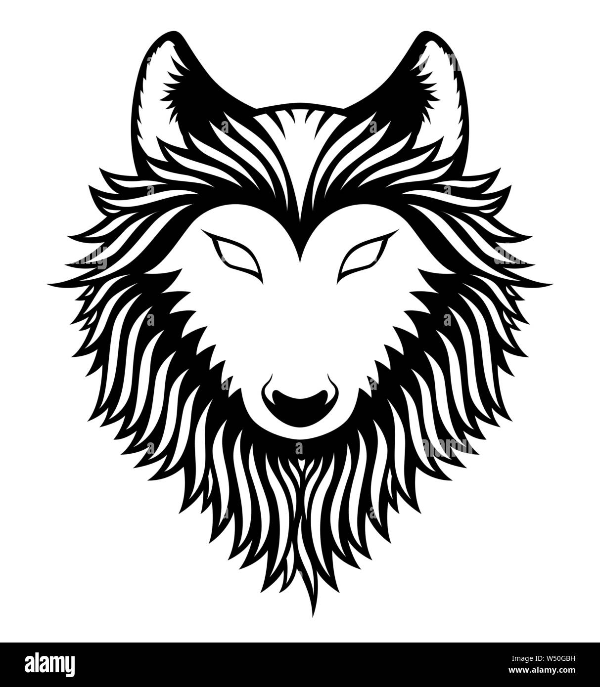 Wolfskopf logo Vektor. Tierische Maskottchen. Vector Illustration Stock-Vektorgrafik - Alamy