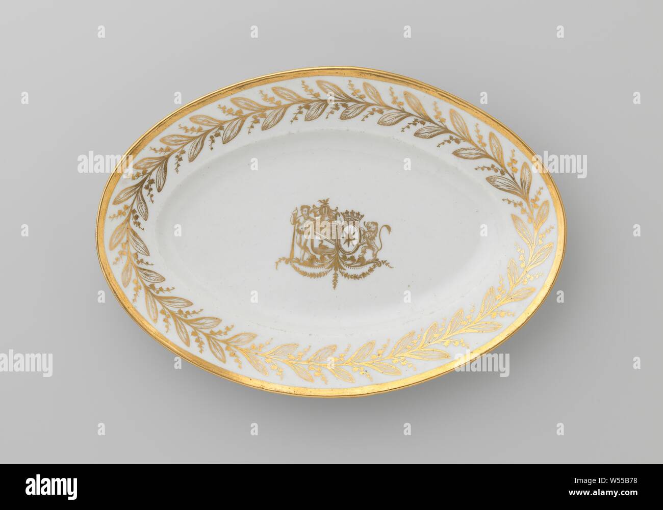 Teller mit dem Wappen von Hendrik Petrus Godfried Quack und Isabella ...