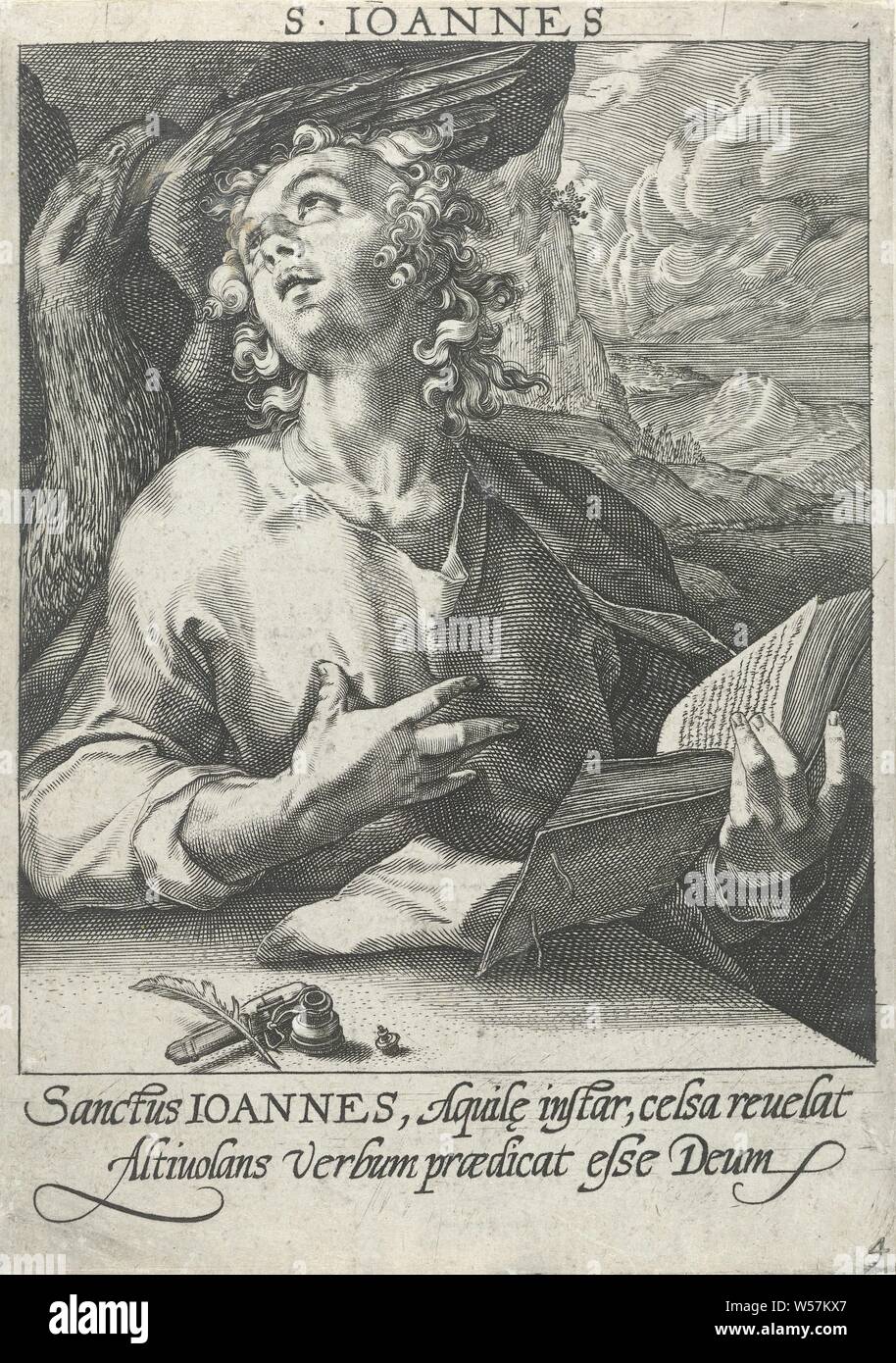 Der Evangelist Johannes die vier Evangelisten (Titel der Serie), der Evangelist Johannes, an ...