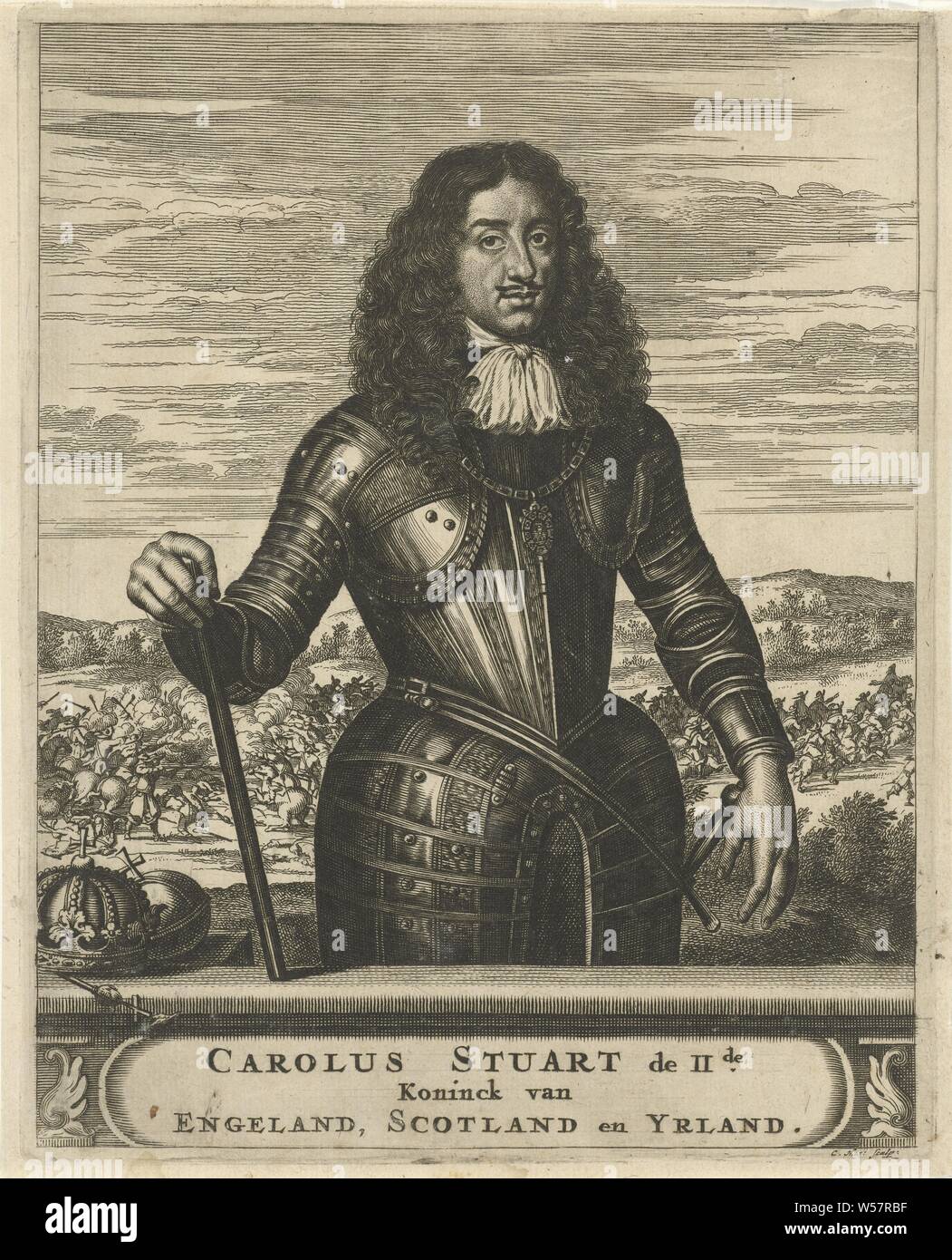 Porträt von Charles II., König von England, Knie Stück von Karl II ...