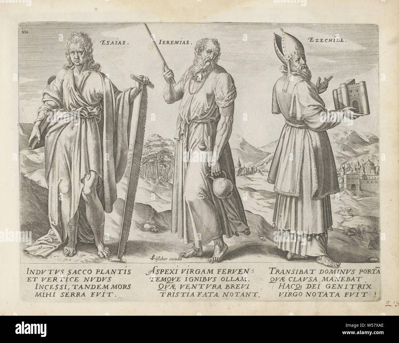 Jesaja, Jeremia und Hesekiel vom Propheten (Titel der Serie) zwölf ...