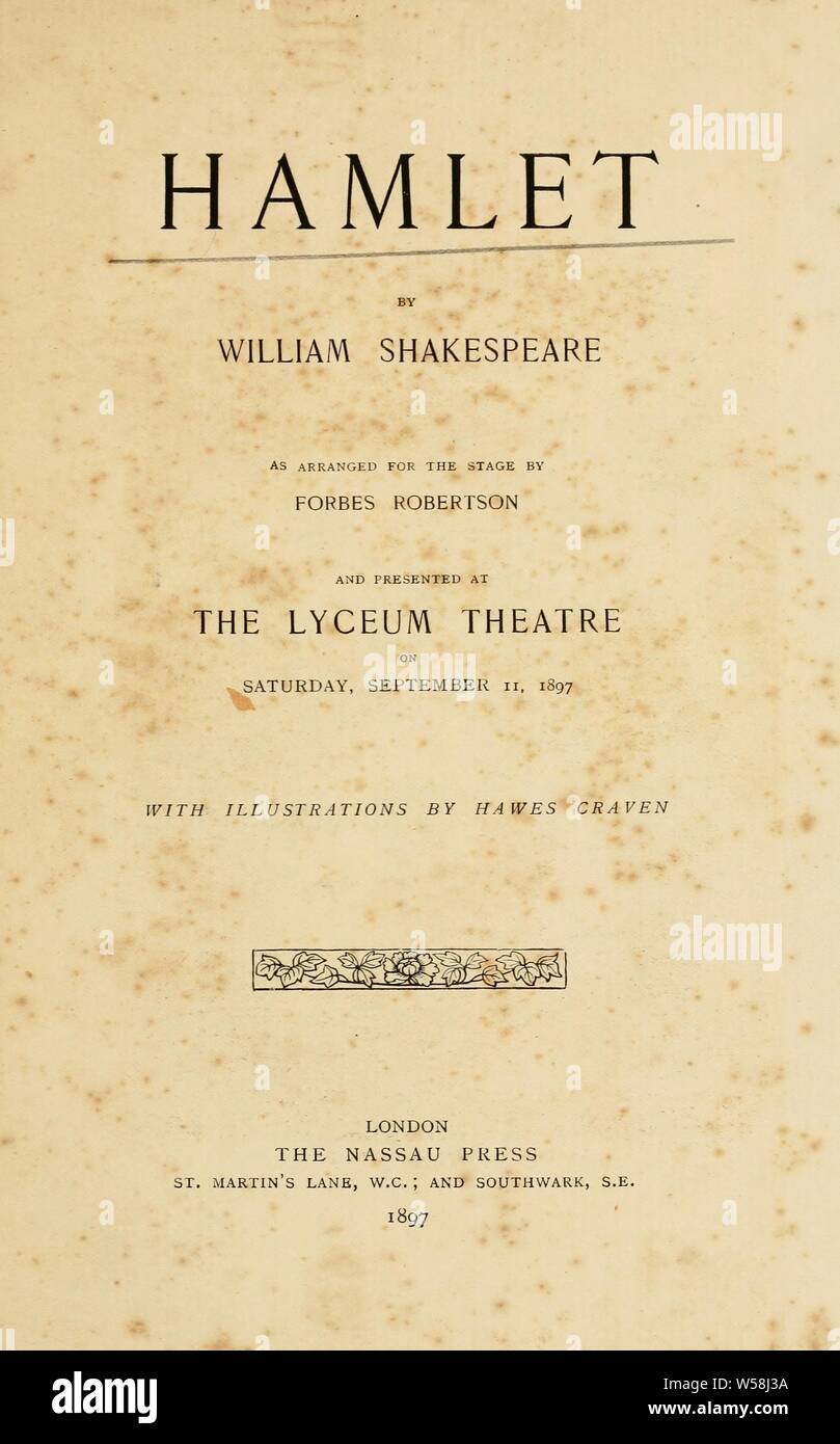 Weiler William Shakespeare Stockfotos und -bilder Kaufen - Alamy