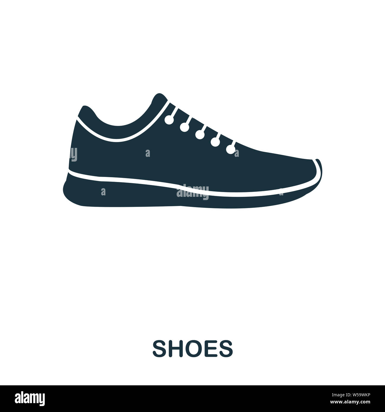 Symbol Schuhe. Flaches Design mit Symbolen. UI. Abbildung des Schuhs ...