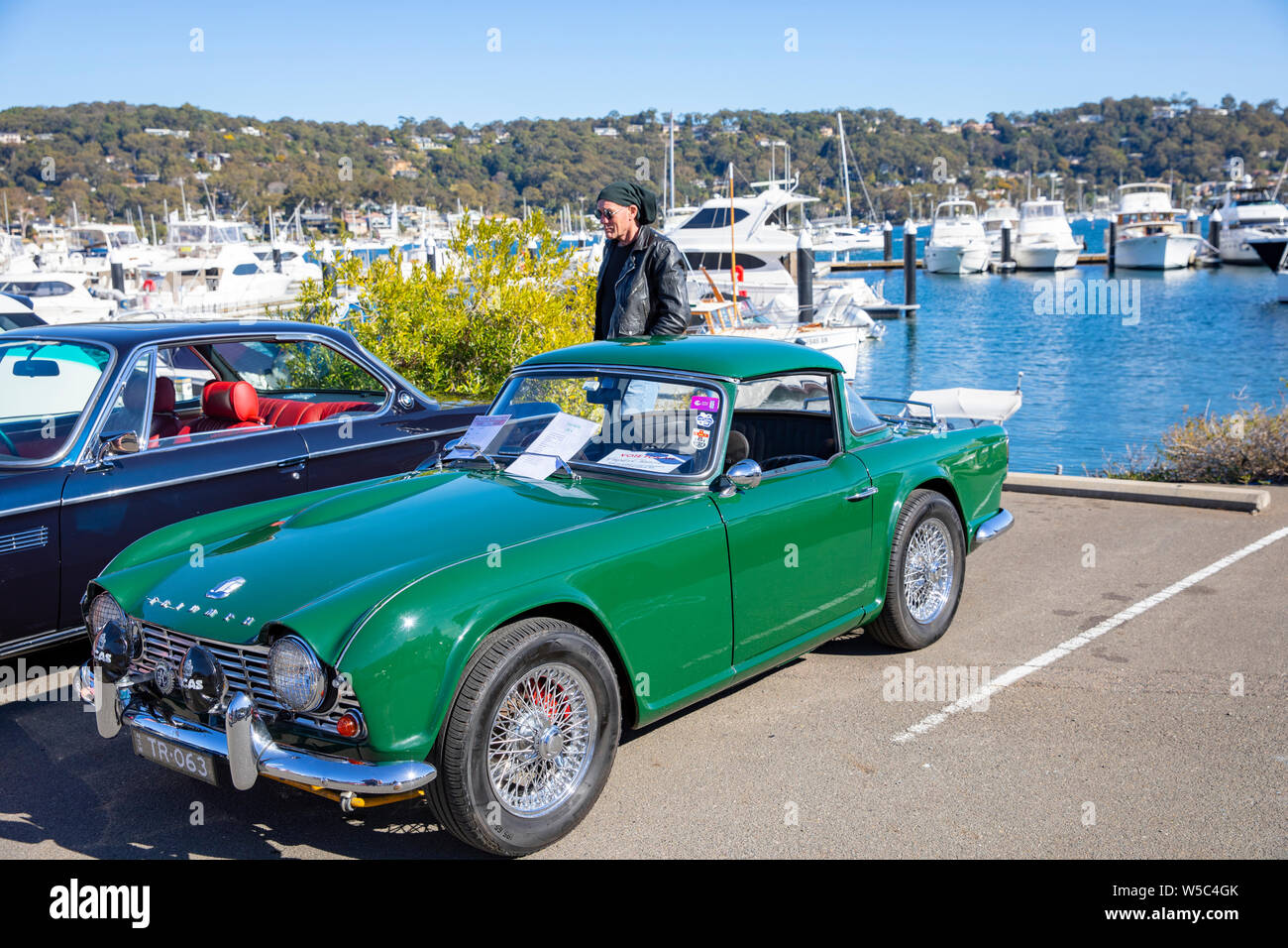 1963 Triumph TR4 Cabrio-Oldtimer auf einer Sydney Oldtimer-Show in ...