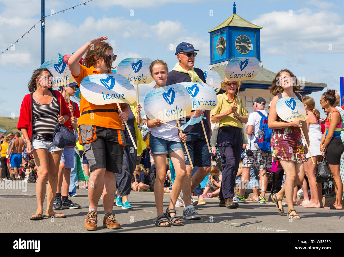 Swanage, Dorset, Großbritannien. 28. Juli 2019. Tausende strömen in ...