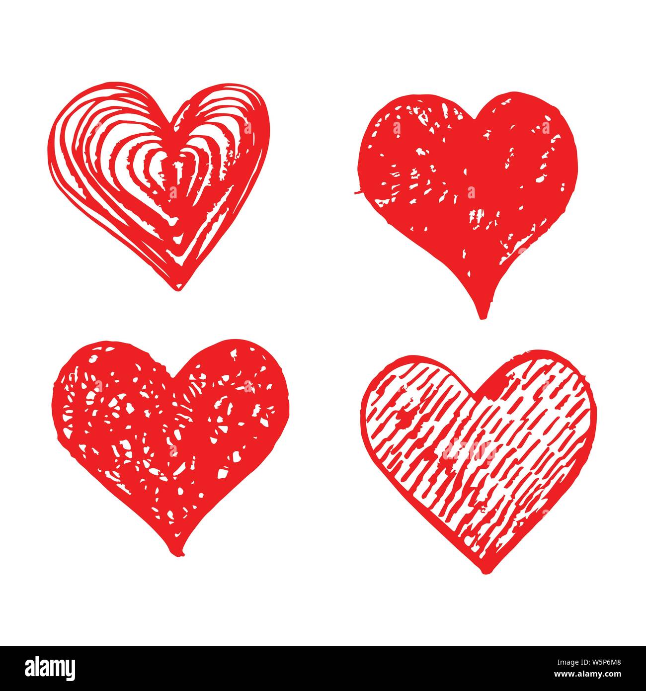 Hand gezeichnet Herz Symbol Zeichen Stock-Vektorgrafik - Alamy