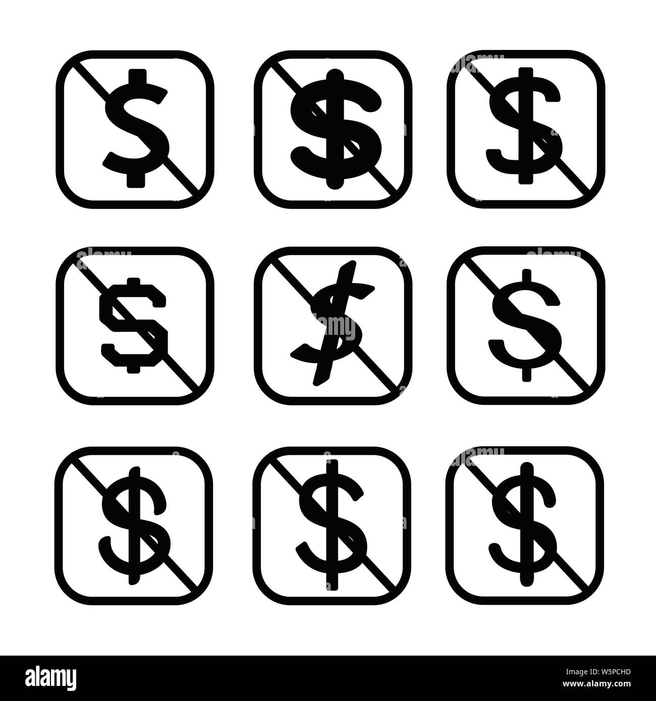 Lizenz und Copyright nicht kommerziellen Gebrauch Symbol Zeichen Stock ...