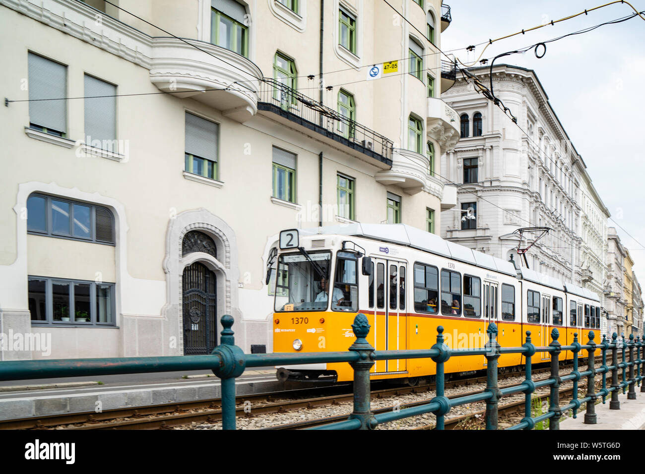 Budapest, Ungarn Juli 05, 2019: Der Budapester Straßenbahn-Netzwerk ist ...