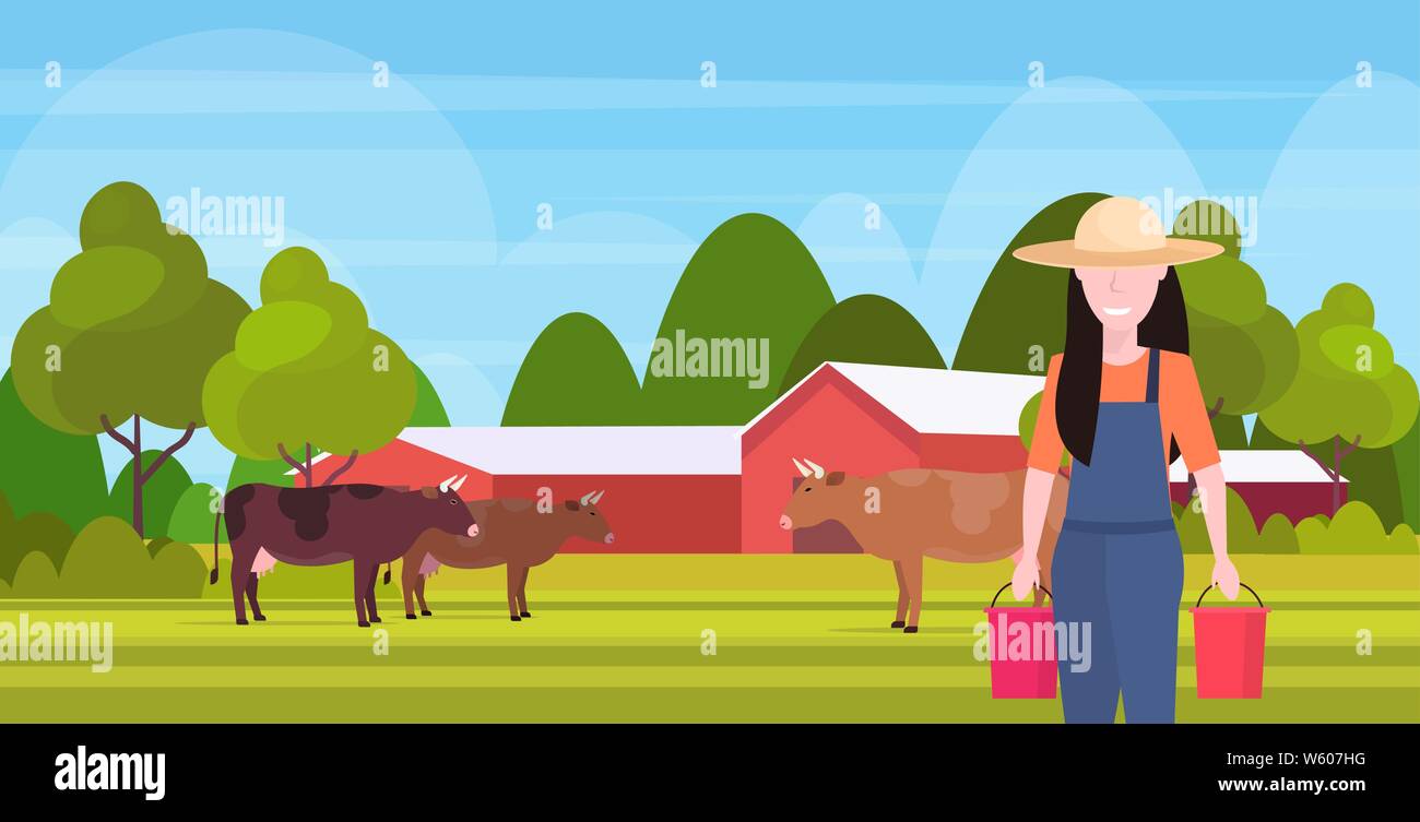 Kuh melken frau Stock-Vektorgrafiken kaufen - Alamy