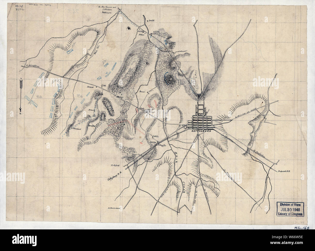 Battle of gettysburg map -Fotos und -Bildmaterial in hoher Auflösung ...