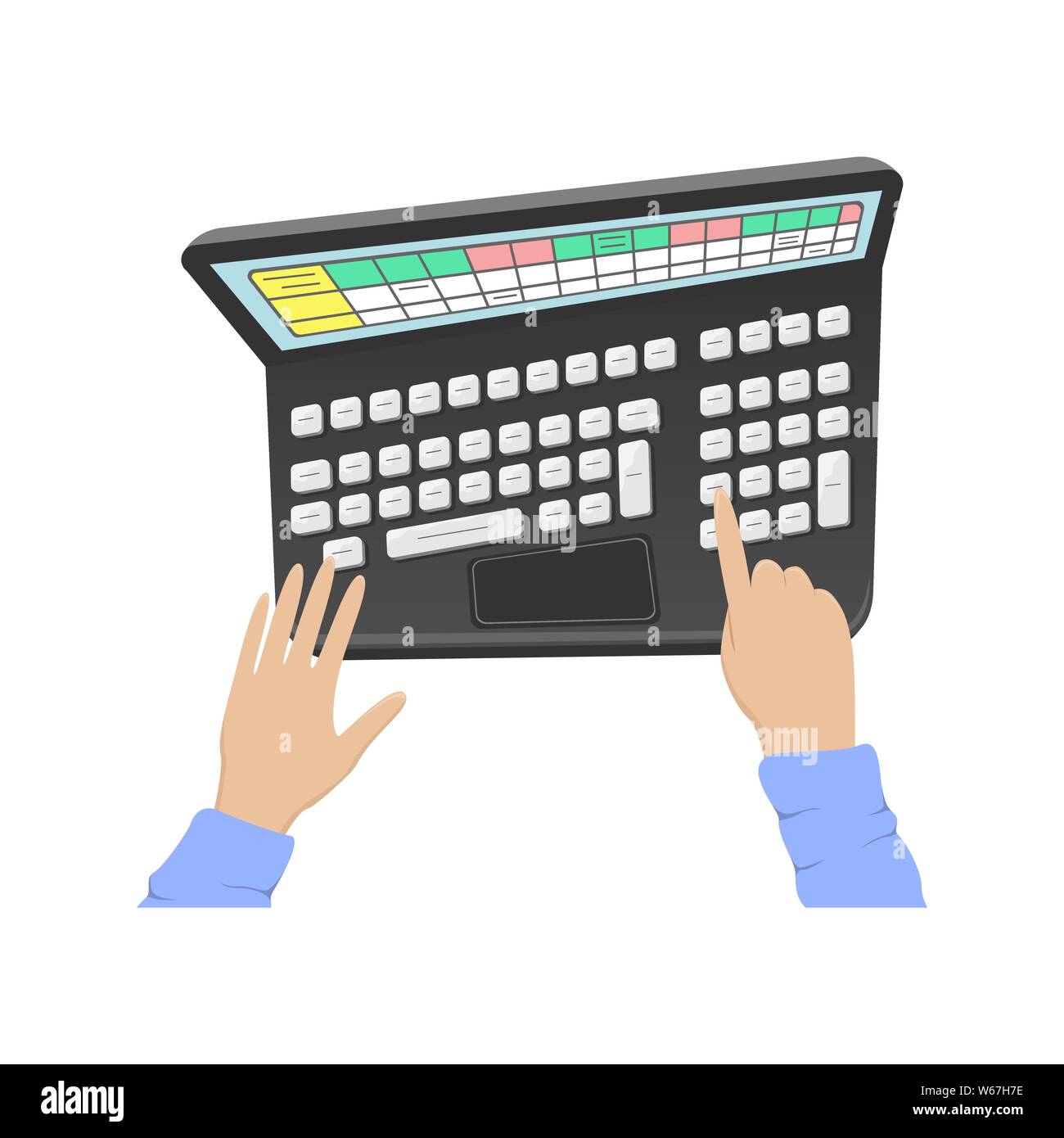 Arbeit am pc cartoon Stock-Vektorgrafiken kaufen - Alamy