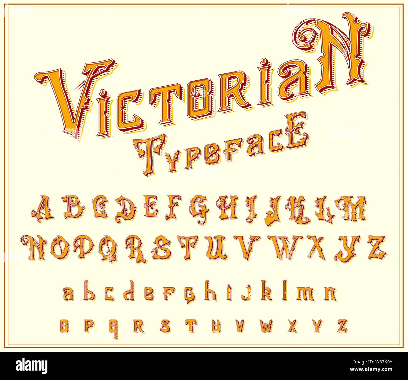 Viktorianische Font im alten Stil. Antike alte Alphabet für Whiskey ...