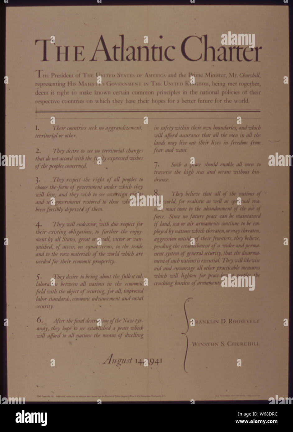 Atlantic charter -Fotos und -Bildmaterial in hoher Auflösung – Alamy