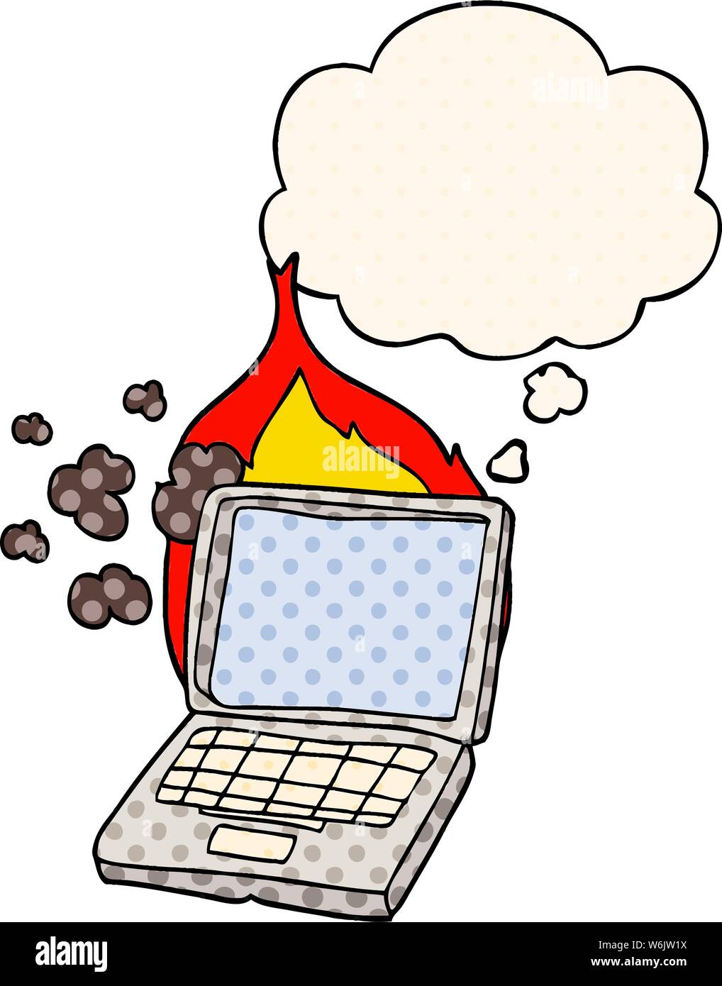 Freehand Drawn Cartoon Broken Computer Stockfotos und -bilder Kaufen ...