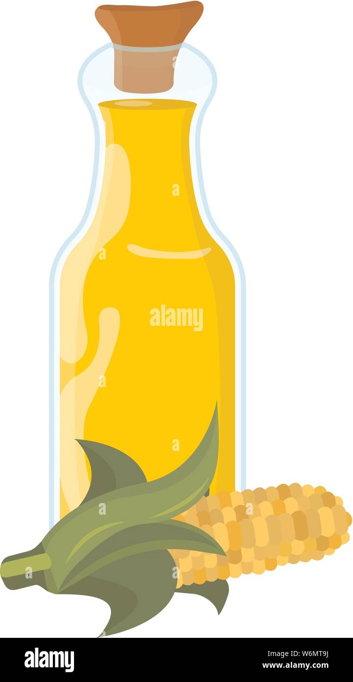 Mais Öl Symbol. Öl, Fett, Essen Etikett, Logo für Web und Banner ...