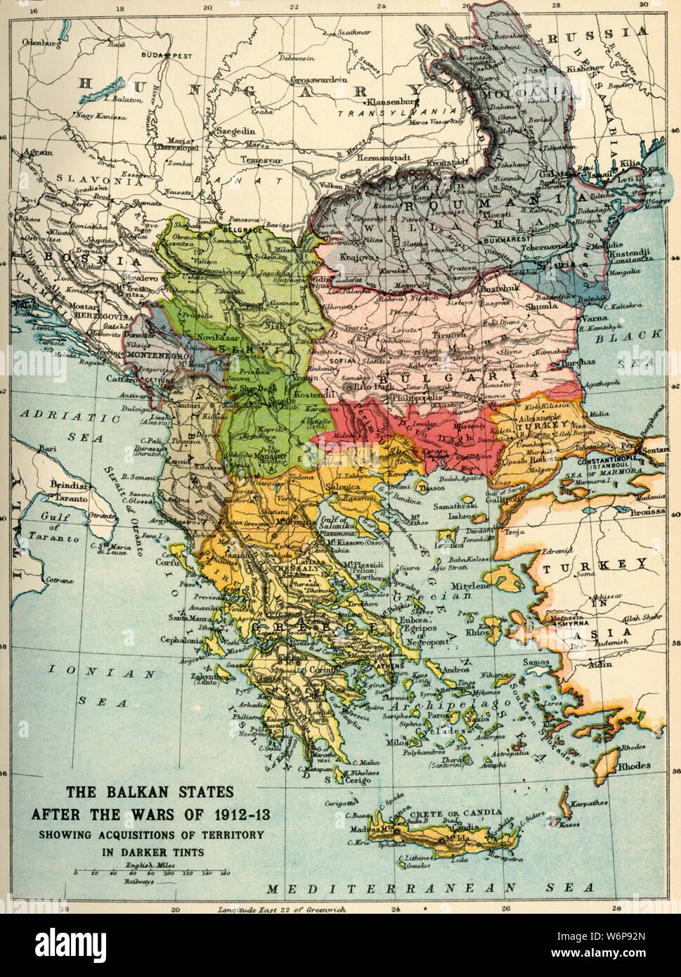Map of balkan states -Fotos und -Bildmaterial in hoher Auflösung – Alamy