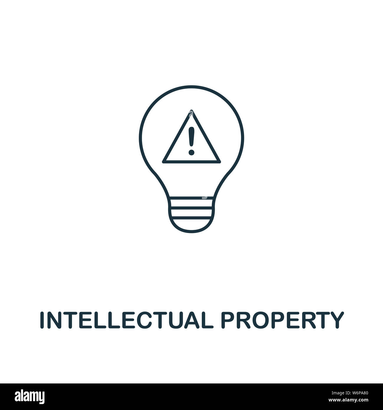 Geistiges Eigentum Umrisse Symbol. Thin Line Element aus Crowdfunding ... Geistiges Eigentum Umrisse Symbol. Thin Line Element aus Crowdfunding ...