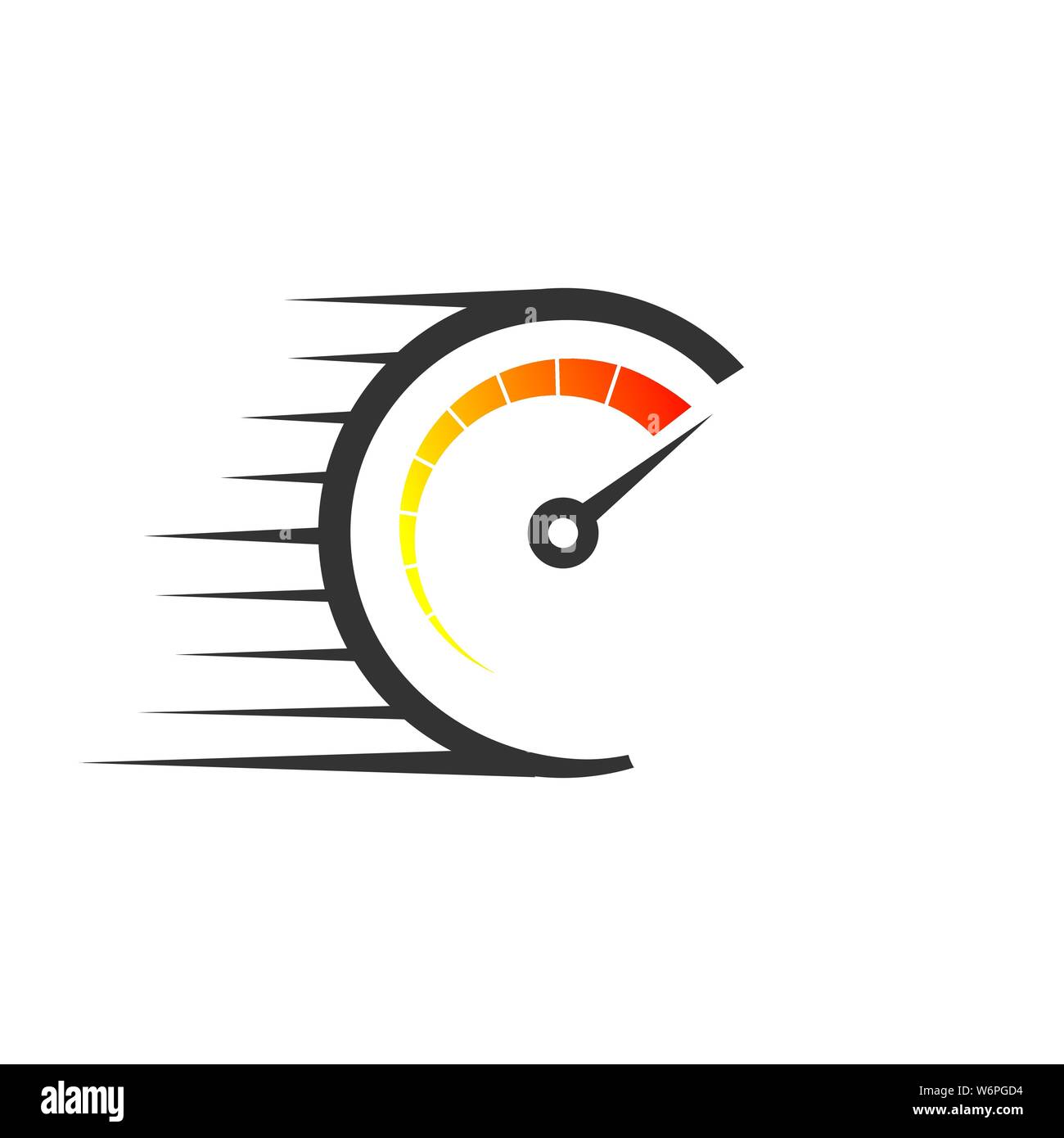 Schnelle vektor Icon mit Speed Meter. Für Ihr Design Template Stock ...