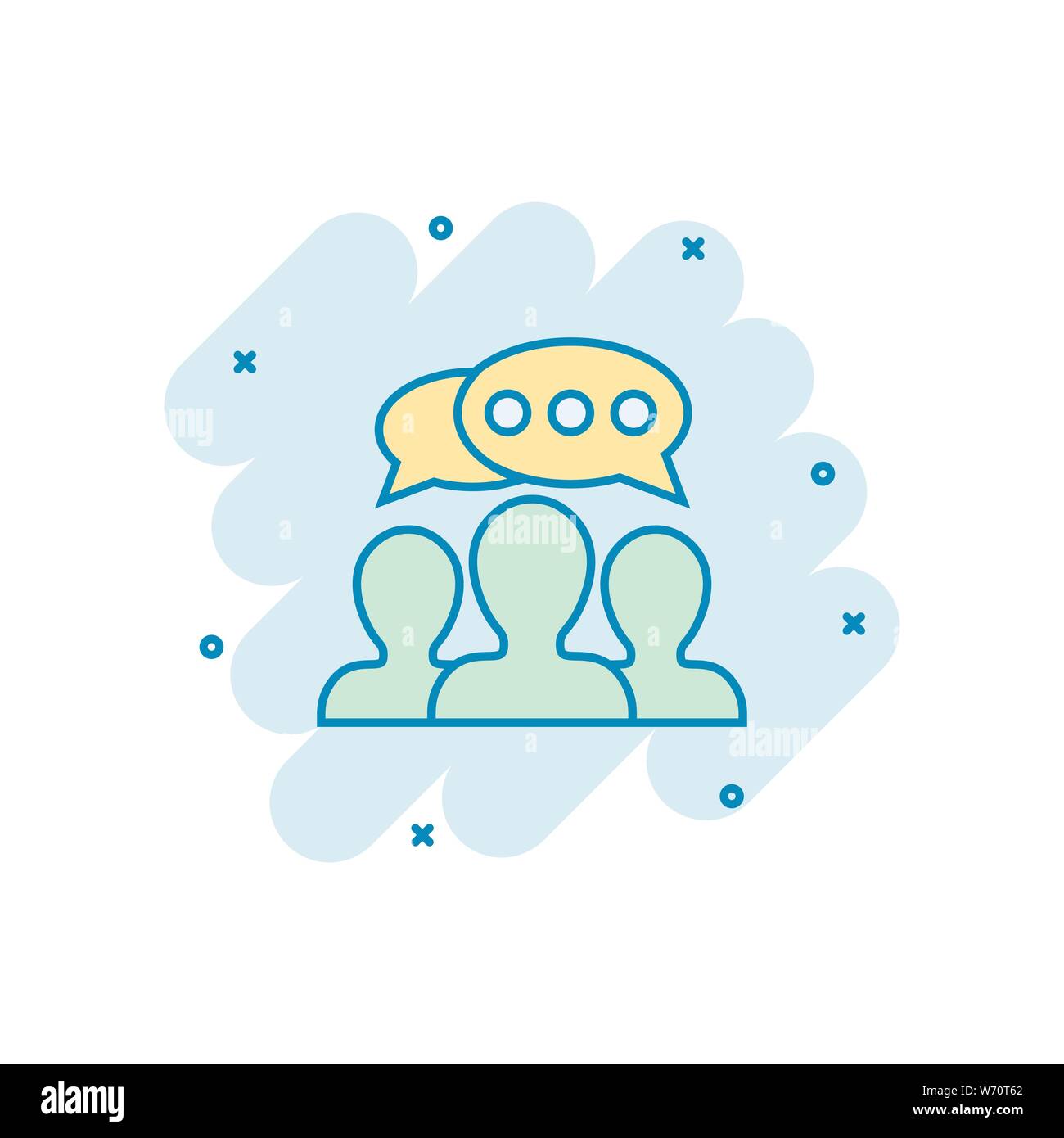 Sprechen zeichen Symbol im Comic-stil chatten. Bubble dialog Vektor ...