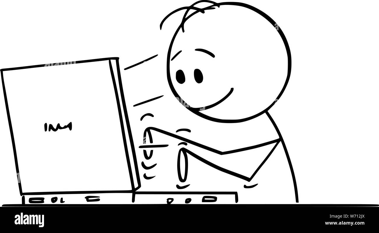 Vektor cartoon Strichmännchen Zeichnen konzeptionelle Darstellung der ...