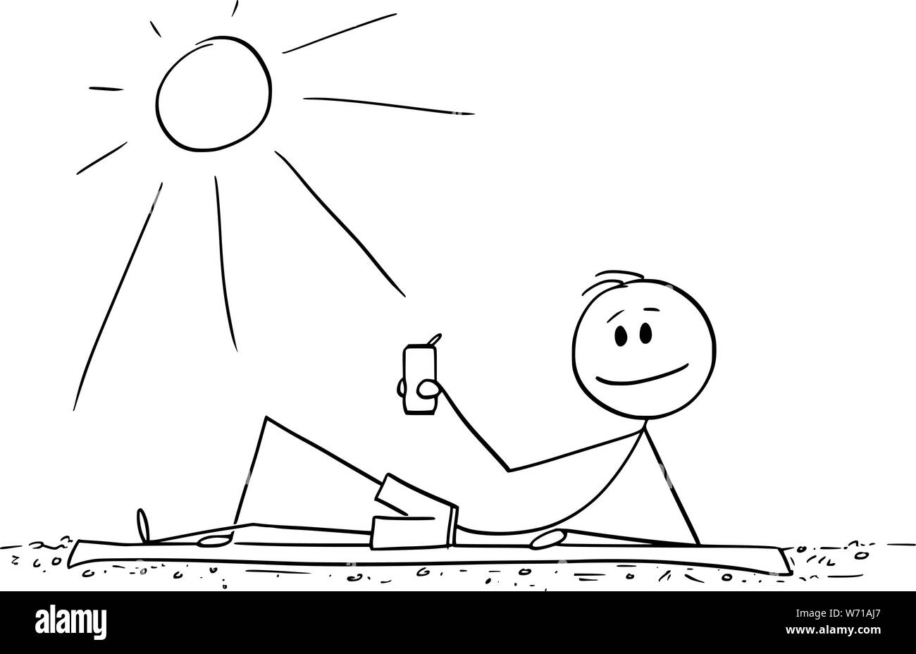 Vektor cartoon Strichmännchen Zeichnen konzeptionelle Darstellung des ...