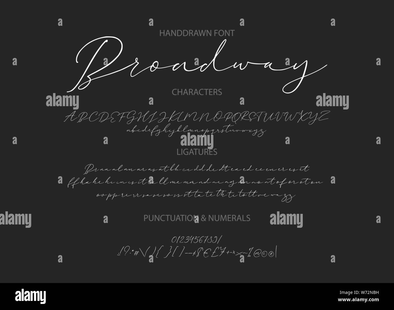 Sanfte Skript duo Font. Vektor. Alphabet Kalligraphie Zeichen ...