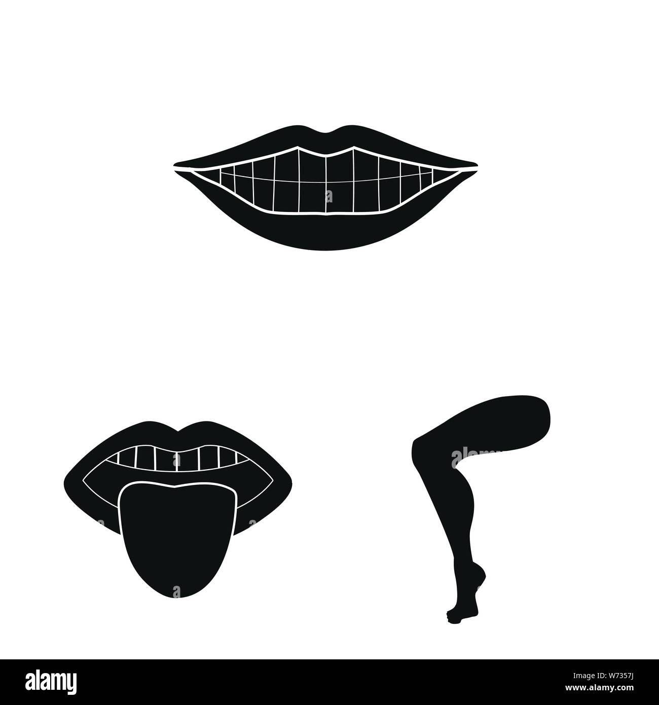 Vektor Design von Körper und Symbol. Sammlung von Körper und Anatomie ...