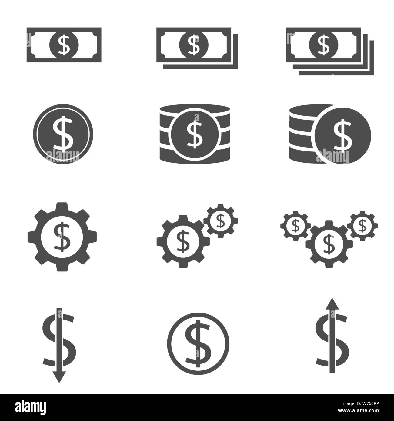 Geld Symbole Stock-Vektorgrafiken kaufen - Alamy