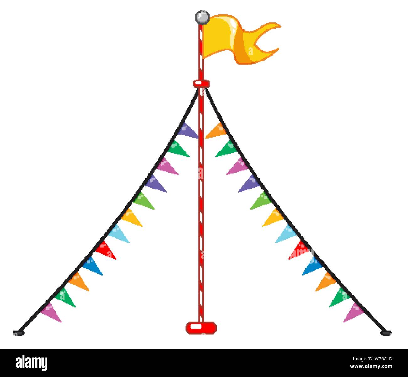 Zirkus Flagge und bunten Dreiecke Abbildung Stock-Vektorgrafik - Alamy