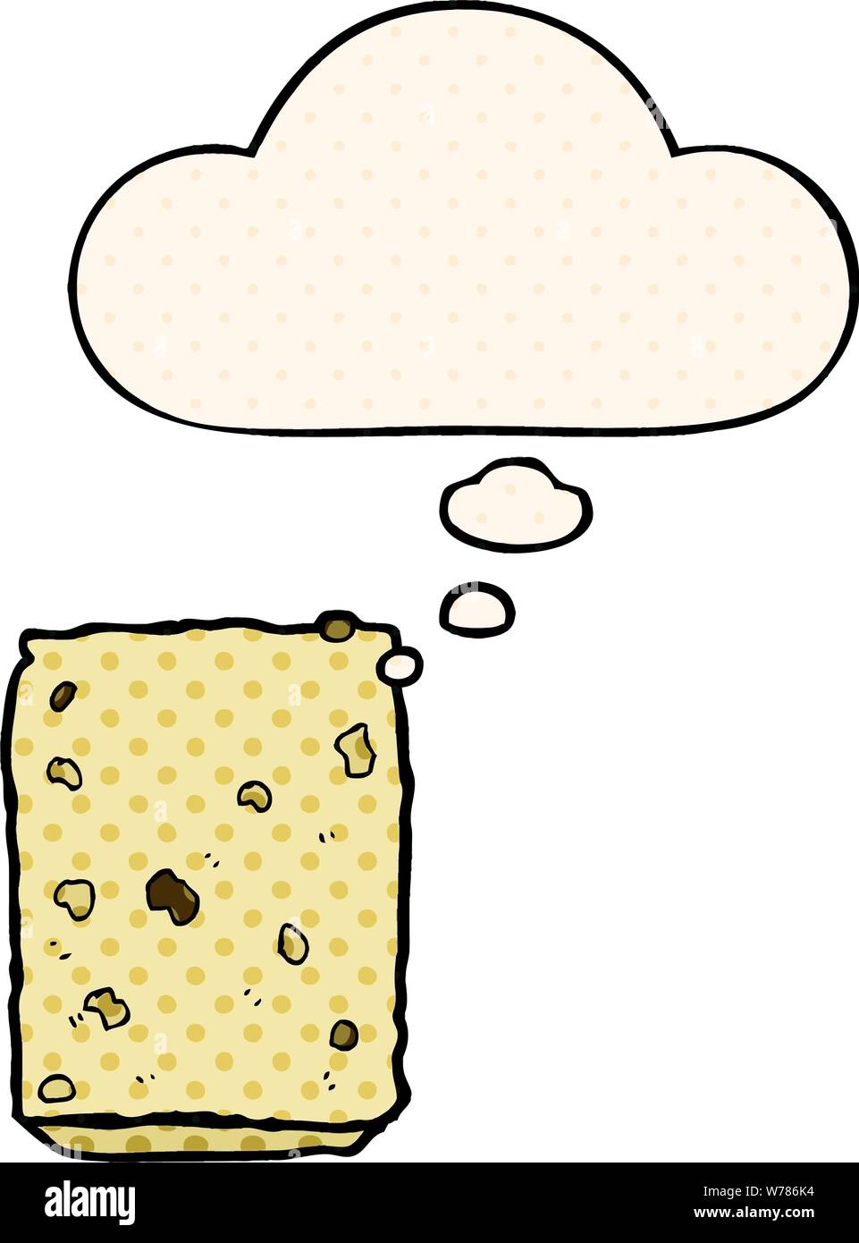 Cartoon Keks mit dachte Blase im Comic Stil Stock-Vektorgrafik - Alamy