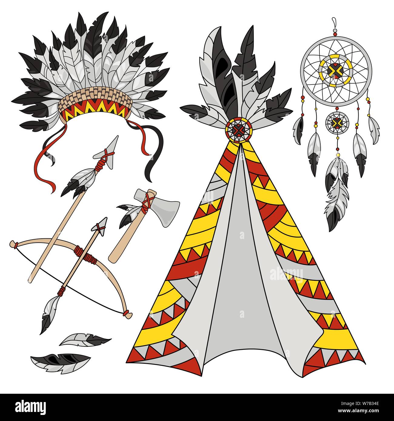 Amerikanische indianer karikatur Stock-Vektorgrafiken kaufen - Alamy