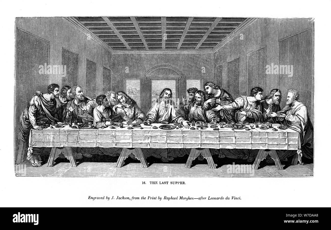 Jesus beim letzten abendmahl Schwarzweiß-Stockfotos und -bilder - Alamy