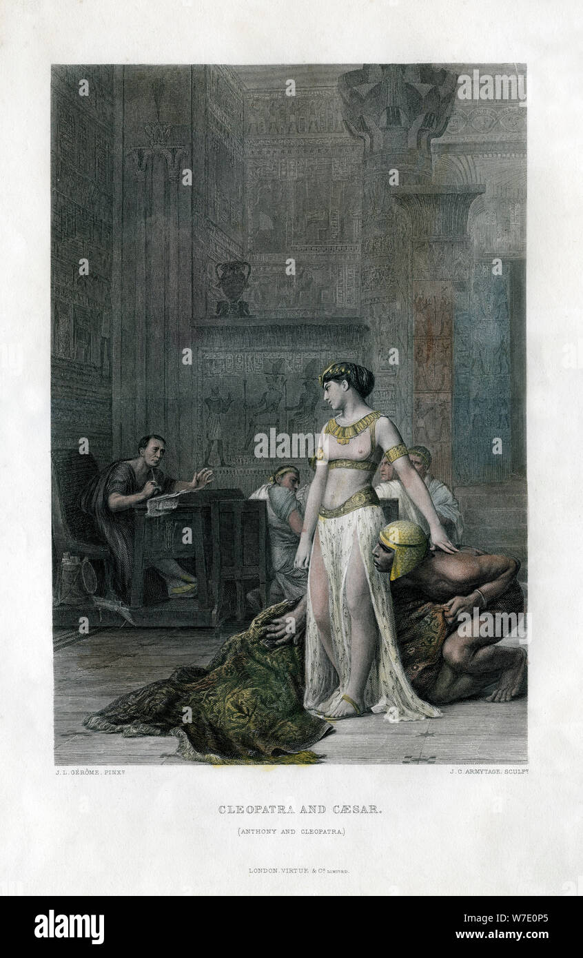"Kleopatra und Cäsar (Antonius und Cleopatra)', 19. Artist: JC Armytage ...