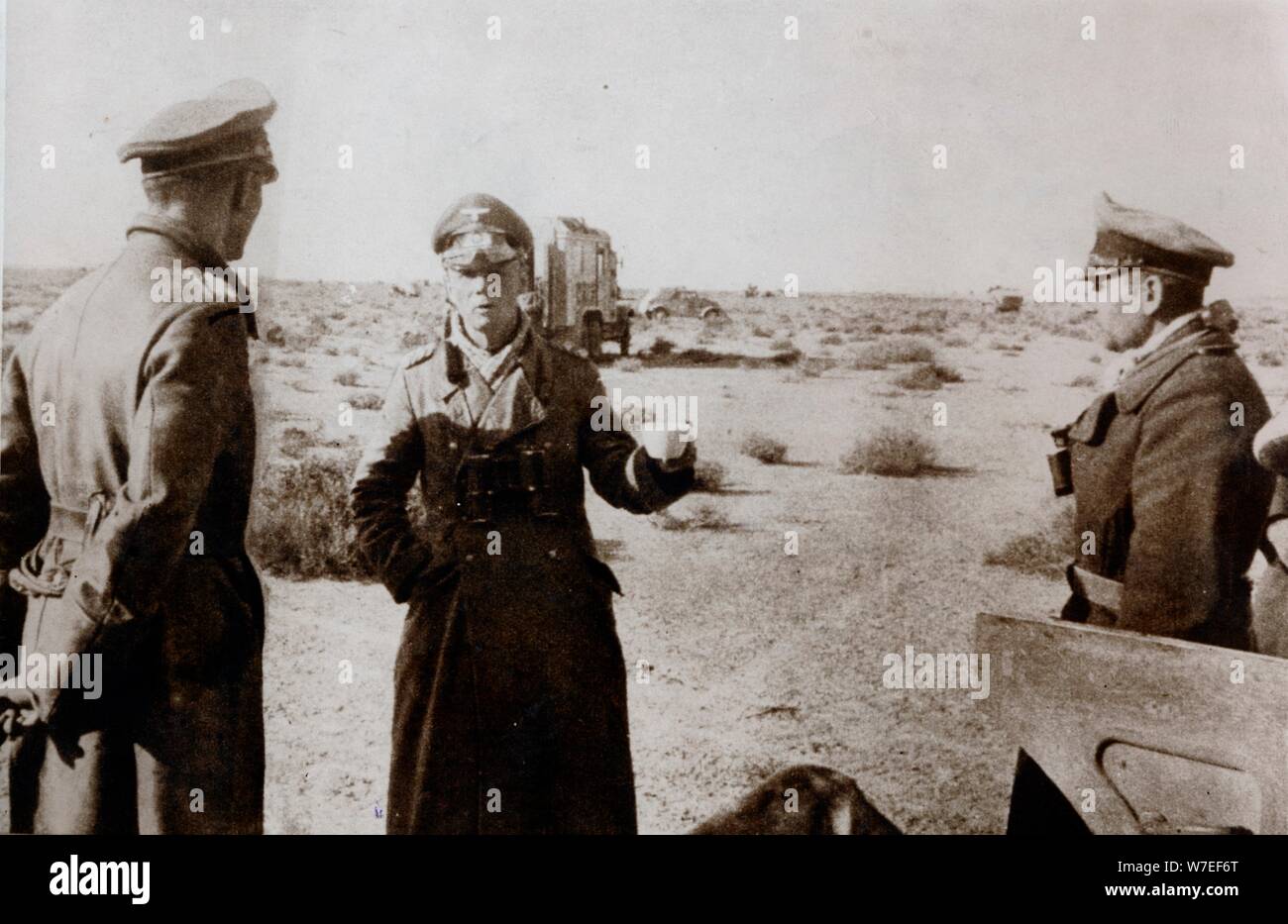 Feldmarschall Erwin Rommel Inspektion Truppen, Frankreich, Weltkrieg II ...