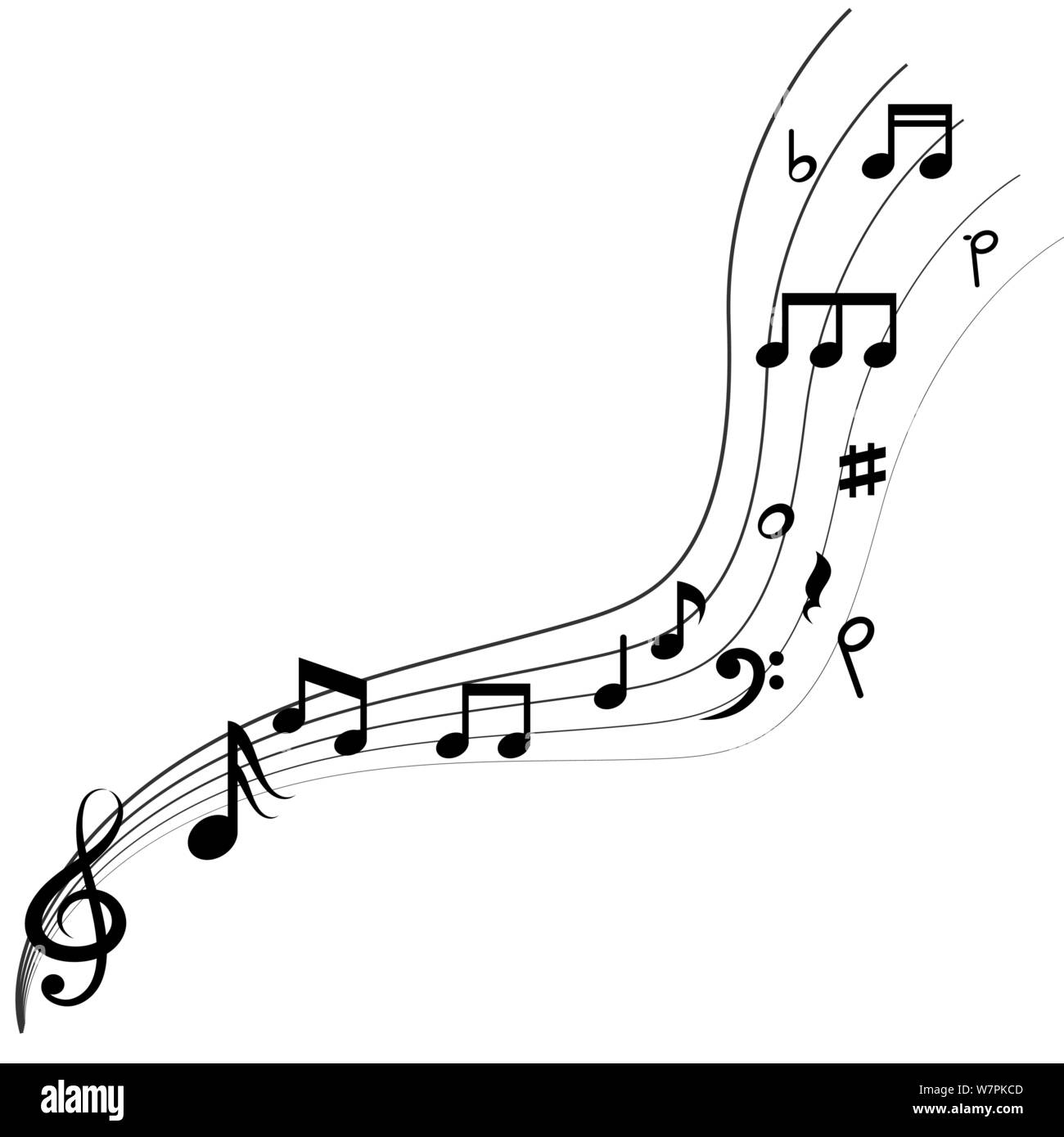 Music note icon vector illustration -Fotos und -Bildmaterial in hoher ...