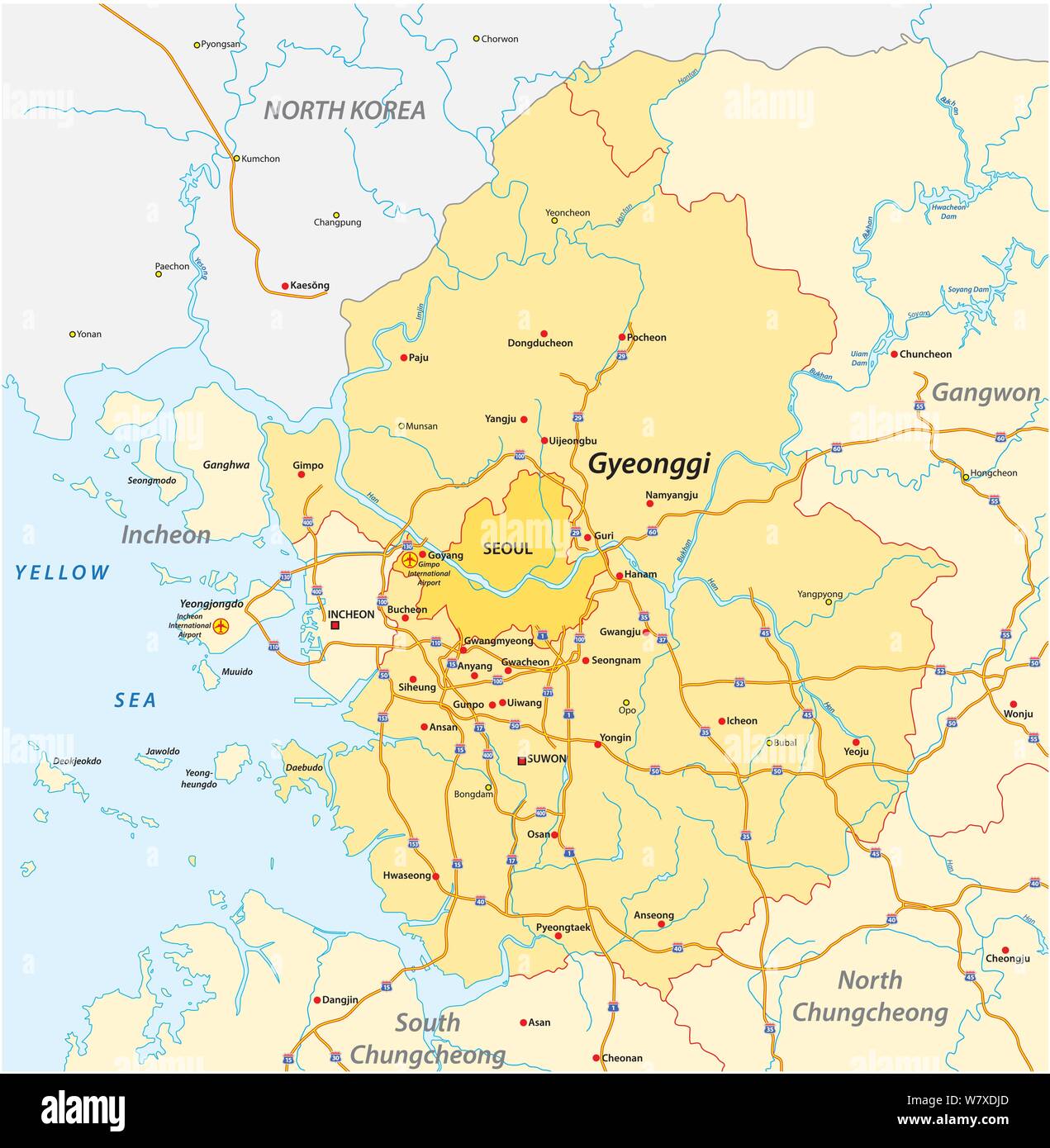 Korea map seoul -Fotos und -Bildmaterial in hoher Auflösung – Alamy