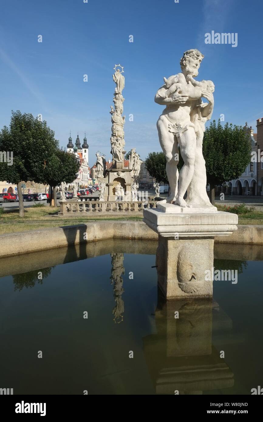 Tschechische Republik, Renaissance Stadt Telc, UNESCO-Weltkulturerbe ...
