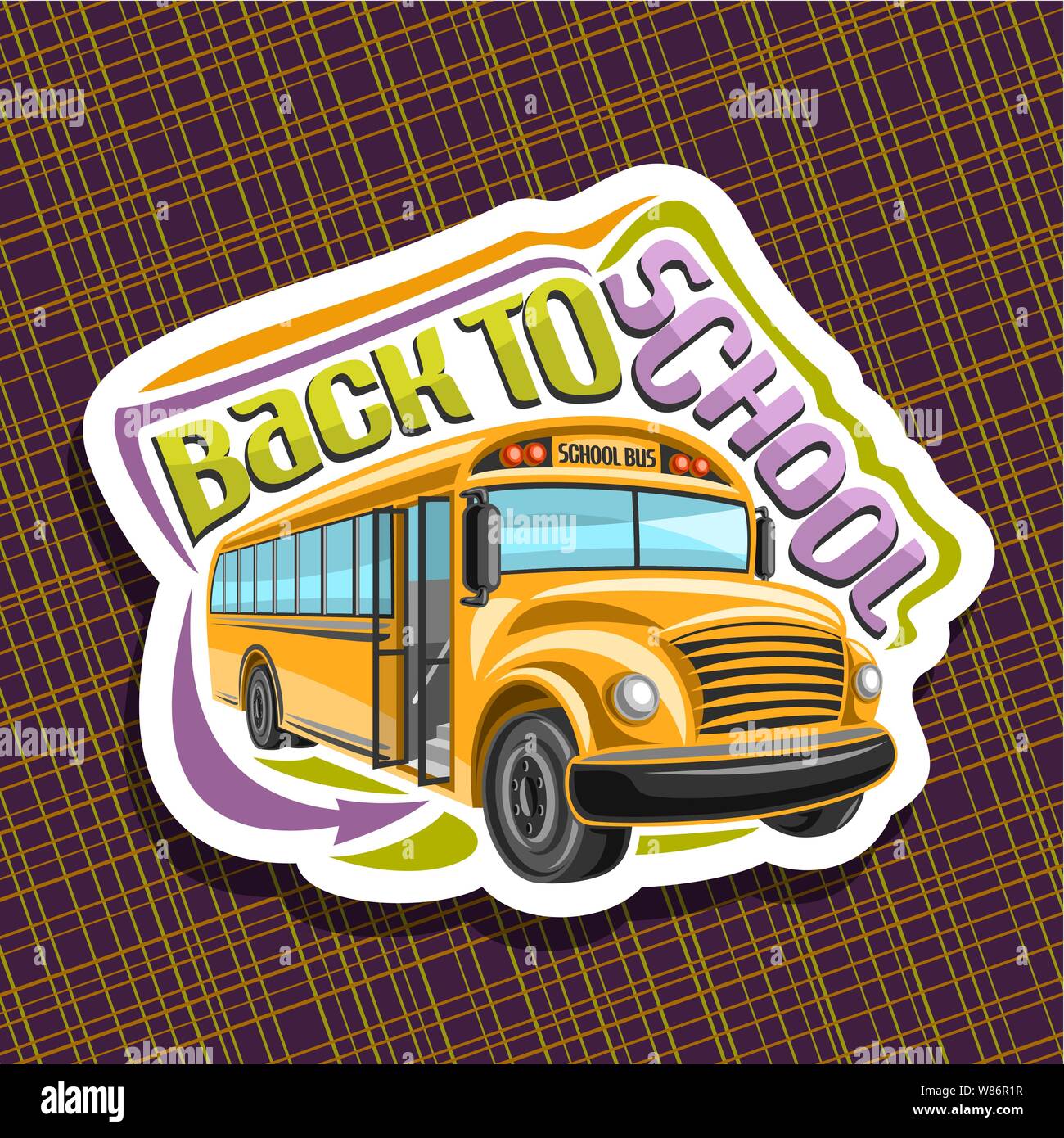 Bus school cartoon Stock-Vektorgrafiken kaufen - Alamy