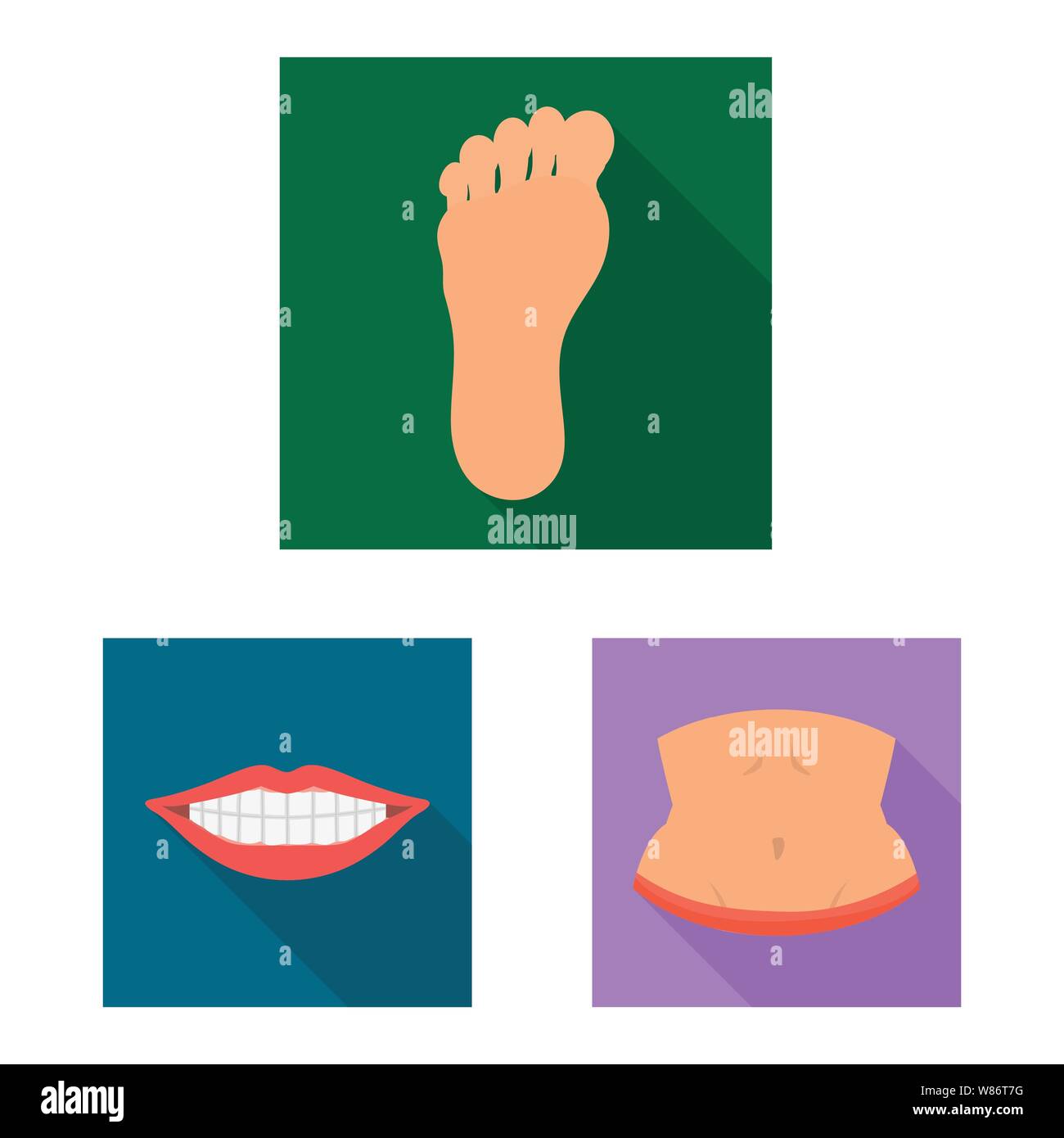 Vektor Design von Körper und Symbol. Satz von Körper und Anatomie ...