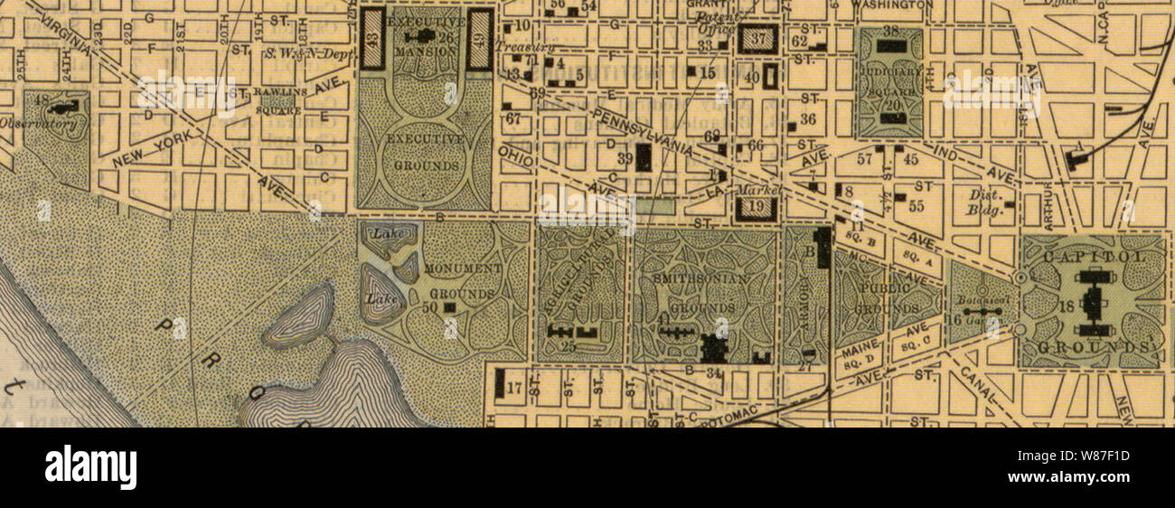 National mall map -Fotos und -Bildmaterial in hoher Auflösung – Alamy