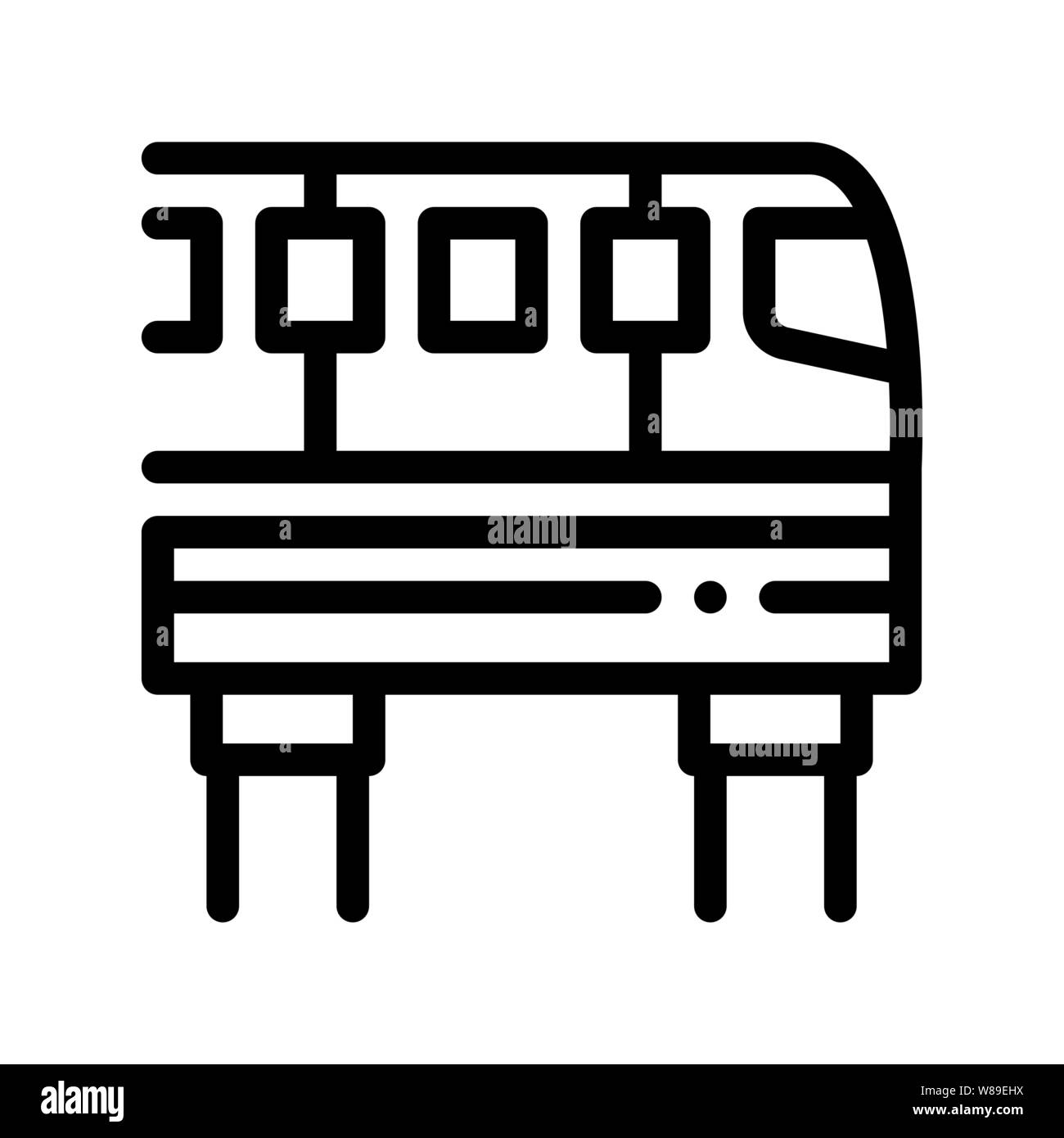 Öffentliche Verkehrsmittel Monorail Vektor dünne Linie Symbol Stock ... Öffentliche Verkehrsmittel Monorail Vektor dünne Linie Symbol Stock ...