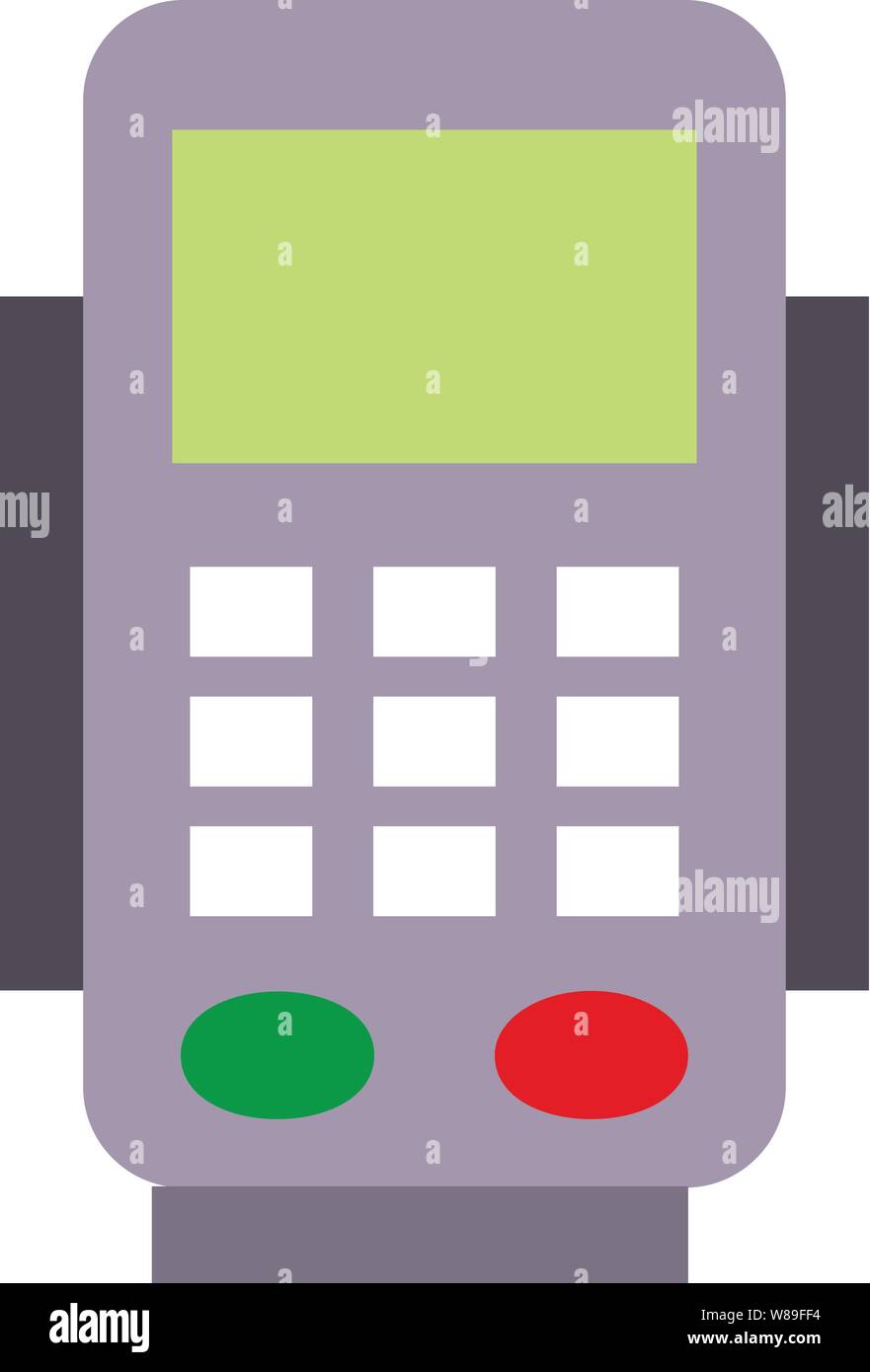 Bank payment terminal symbol. Flache Darstellung der Bank Payment ...